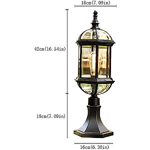 Outdoor Post Light Exterior Pillar Light Column Headlight - with Fitter Base Outdoor Waterproof Lamp Villa Door Garden Hotel Park Lawn Pedestal Light for Outdoor Garden Post Pole Mount