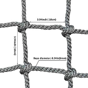 EkiDaz HXRW Rope Net Climbing Net for Kids Indoor and Outdoor Playing Garden Climbing Cargo Net Durable Protective Safety Net Playground Sets for Backyards (Size : 4 * 6m(12.12 * 18.18ft))