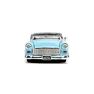 Big Time Muscle 1:24 1955 Chevrolet Bel-Air Die-Cast Car, Toys for Kids and Adults(Light Blue)