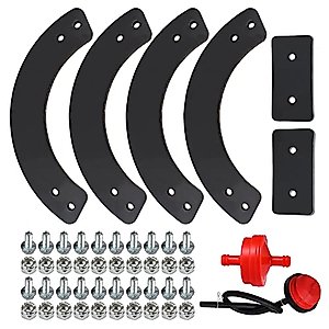 HUZTL 753-04472 735-04033 735-04032 Rubber Paddles Set (6PCS) with Hardware Kit for MTD Snowblowers Snowthrower Snow Blower Paddle Set