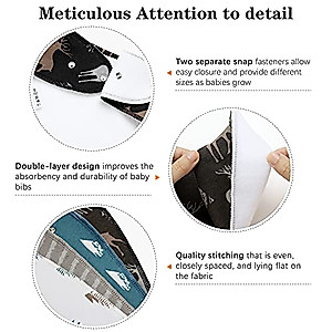 Baby Bandana Drool Bibs,Bandana Bibs for Boys and Girls by Super Absorbent Bandana Drool Bibs,Teething Toys Bibs Organic Cotton Baby Bibs for Infant Set of 4 with Two Teething Toys