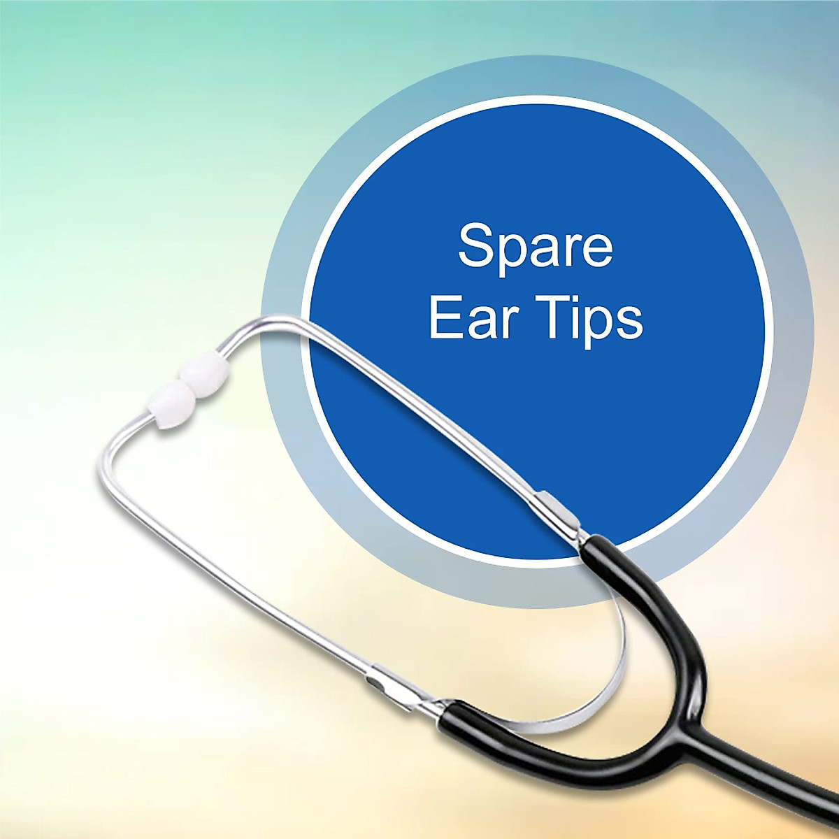 McKesson Stethoscope, Lightweight, Single Head, Diaphragm Only, Adjustable Binaurals, Black, 21 in, 1 Count