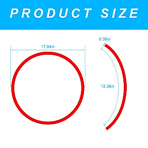 16PCS 17''-19'' Reflective Wheel Rim Stripe Decal, Car Wheel Rim Tapes Decoration Stickers, Waterproof Night Safety Decals Automotive Accessories Universal for Motorcycle, Car, Bicycle (Red)