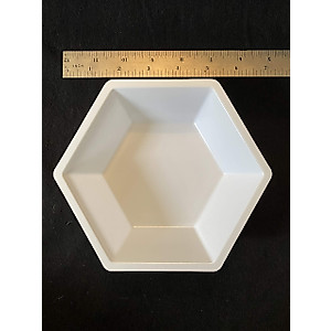 Hexagonal Weighing Boats, W-H127-WA-50, 127mm, Extra-Large, White Anti-Static, Pack of 50