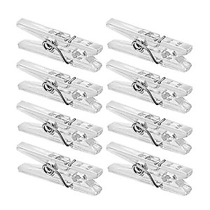 20/50/100 pcs Plastic Clothes Pegs, Wind-Proof Photo Clip, Mini Clear Plastic Clothespins, Photo Hanging Clamp, Laundry Home Supplies(2.5cm 20pcs)