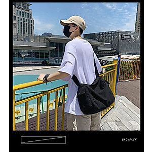 JQAliMOVV Canvas Tote Bag for Women - Large Hobo Bag Purse Aesthetic Casual Shoulder Crossbody Canvas Tote Bag with Zipper and Pocket, Fairy Grunge Bag