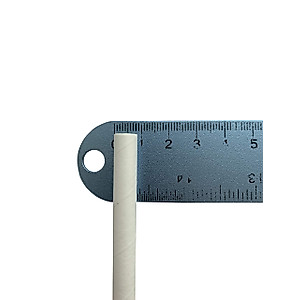 Kingseal Disposable Paper Drinking Straws, Unwrapped, WHITE, 7.75 Inch Length x 8mm Diameter, Giant" Size, White, Biodegradable, Earth Friendly, Bulk Pack - 1 Box of 350 Straws