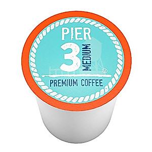 Pier 3 Medium Roast Coffee Pods, Compatible with 2.0 K-Cup Brewers, 24 Count (Pack of 4)