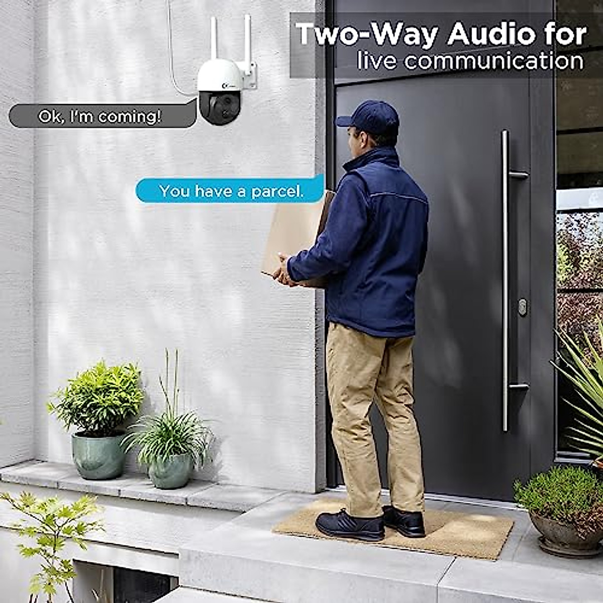 XVIM 4MP Solar Security Camera Wireless Outdoor, 2.5K HD Video, Home Security Surveillance Camera with Full Color Night Vision, 360°Pan/Tilt, 2.4GHz WiFi, PIR Detection, Remote Access & Live Alarm