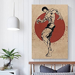 XINYUELONG Baki Hanma Poster Canvas Wall Art Painting Posters Decoration Room Decor Unframe 12x18inch(30x45cm)
