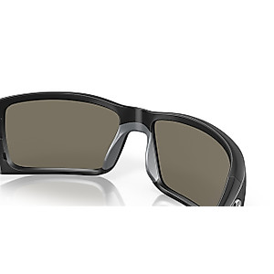 Costa Del Mar Man Sunglasses Matte Black Frame - Blue Mirror Lenses - 63MM