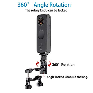 PellKing Bike Handlebars Mount for Insta360 one X3/X2/X,All Metal Made Bicycle Mount with 360 Rotation Function,Fast Installing Camera Holder Compatible with Insta360 One X/X2