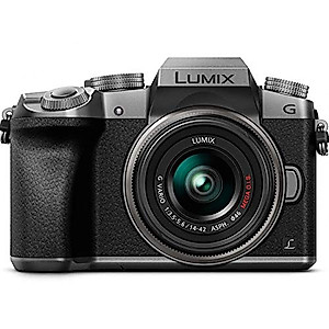 Panasonic LUMIX G7 Mirrorless Camera with 14-42mm f3.5-5.6 II ASPH Lens (Silver, Renewed)