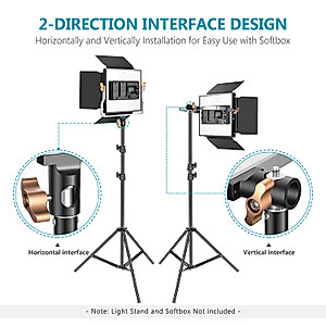 Neewer Advanced 2.4G 480 LED Video Light, Dimmable Bi-Color LED Panel with LCD Screen and 2.4G Wireless Remote