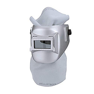 Sellstrom Lightweight, Super Tuff Nylon Shell and Rachet Headgear, Welding Helmet with 4-1/4" x 2" Sel-Snap Lift Front, Tough Thermoplastic Resin, Certified Frustration Free, Silver Coated, S29411