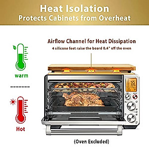 Cutting board Compatible with Breville BOV900BSS the Smart Oven Air Fryer Pro, Accessories for Countertop Convection Oven, With Heat Resistant Silicone Feet, Creates Storage Space, Protects Cabinets
