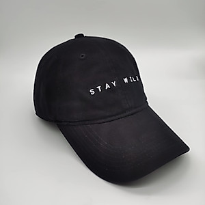 Atticus Poetry Dad Hat for Women (Stay Wild Black) and Cuffed Beanie for Women (Heart Dark Gray) - Unisex Fit, One Size
