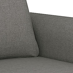 vidaXL Sofa Chair Home Indoor Living Room Single Relax Club Seating Upholstered Leisure Sofa Comfort Tub Armchair Furniture Dark Gray Fabric
