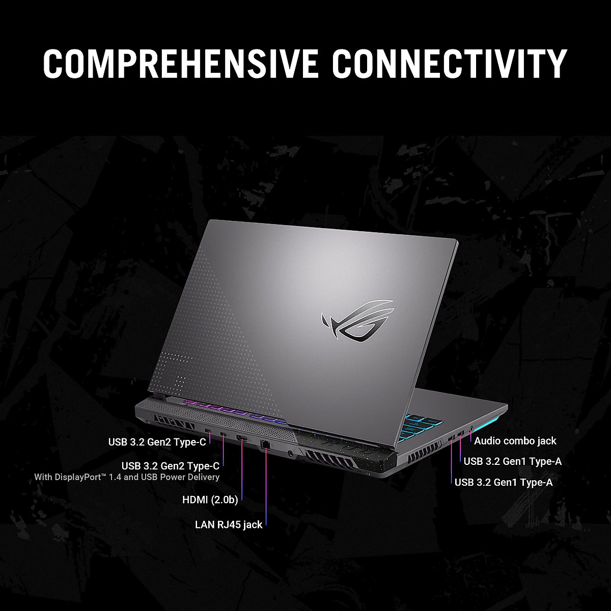 ASUS 2023 Newest ROG Strix G15 Gaming Laptop, 15.6" WQHD IPS 165Hz Display, NVIDIA GeForce RTX 3060, AMD Ryzen 7 6800H (8 core), 32GB RAM, 2TB SSD, Wi-Fi 6E, USB Type-A&C, 4 Zone RGB, Windows 11 Home