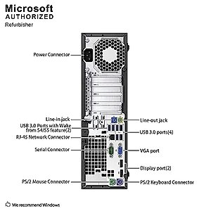 HP EliteDesk 800 G2 SFF Desktop Computer PC, Intel Core i5 6500 3.4Ghz, 32GB DDR4 RAM, 512GB SSD, Keyboard and Mouse, WiFi, Bluetooth Windows 10 (Renewed), Black