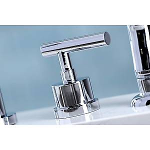 Kingston Brass KS8721CML Manhattan Widespread Kitchen Faucet, 7-7/8-Inch, Polished Chrome