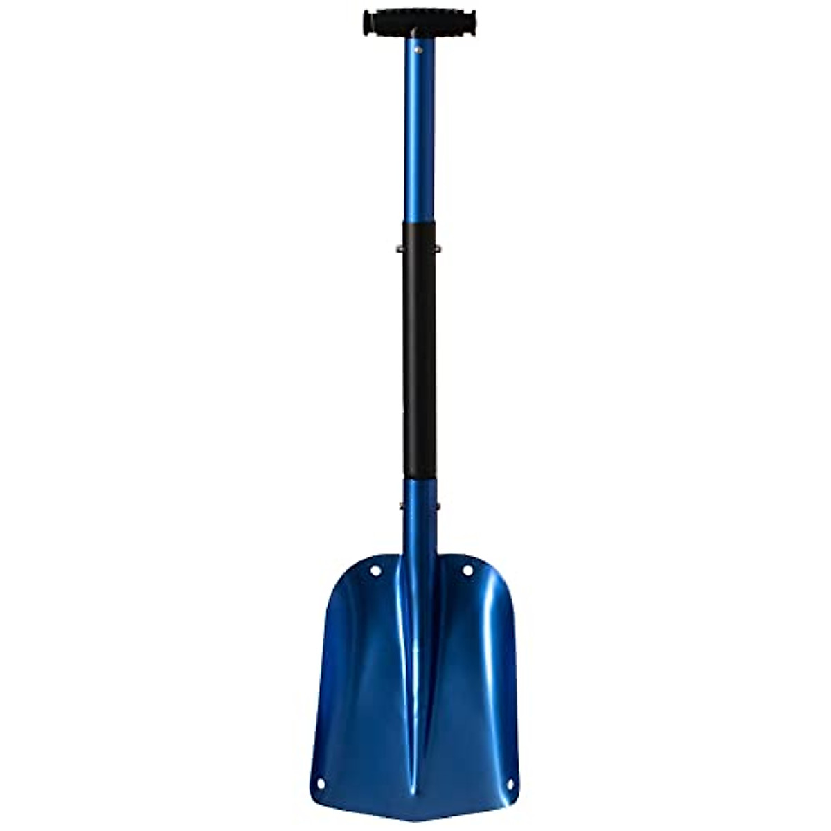 Lightweight Extendable Aluminum Telescoping Compact Utility Snow Shovel, Blue Single