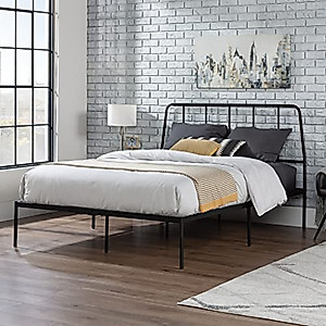 Sauder Harvey Park Queen Platform Bed, Black Finish