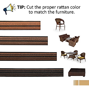 Wicker Repair Kit - 120ft Rattan Patio Chair Sofas Repair Supplies for Outdoor Lawn Furniture, Premium New Materials Basket Weaving Webbing Replacement Parts