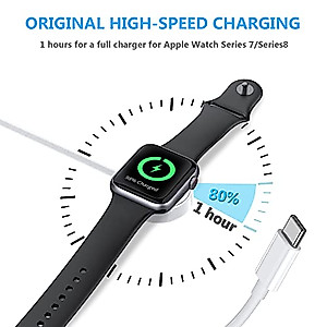Apple Watch Charger, 20W USB C Fast Charging for Apple Watch Ultra Series 7 8 [3.3FT] iWatch Magnetic Cable Cord with PD Fast Wall Charger Upgrade for Apple Watch Series 8 7 SE 6 5 4 3 2 1