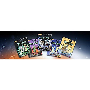 Hot Wheels Galactic Rick & Morty Cars Vans Spaceships Pop Culture Premium Set Bundle Volkswagen Bus + VW T1 + Ford Super Transit & Flying Saucer Ship 6 Items
