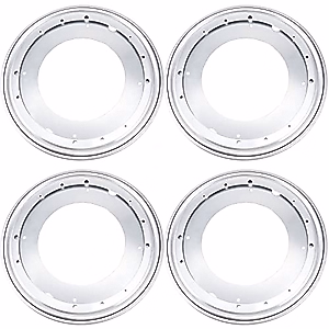 MOUYAT 4 Pack 12 Inch Lazy Susan Hardware, 1100lbs Capacity 5/16 Thick Heavy Duty Ball Bearings Turntable Base with Rubber Pads for 360 Degree Rotating Table, Display Plate, Serving Tray, Silver