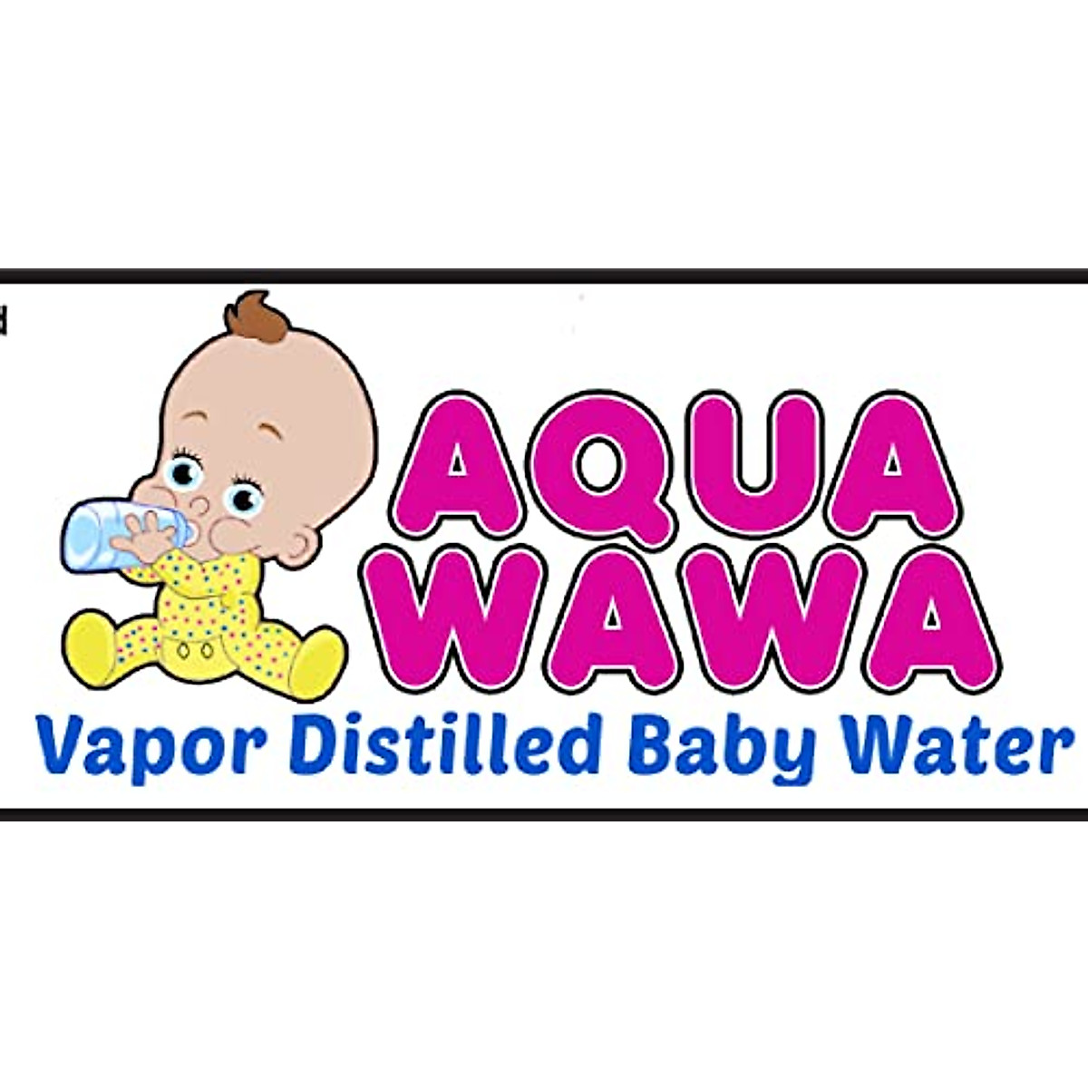 AQUAWAWA Nursery Water for Babies 6 Pack 8 oz Bottles Purified Vapor Distilled | Single Serve | Lightweight for Diaper Bag | BPA, Fluoride, Chemical, and Mineral Free | Dr Recommended, Clean, Fresh