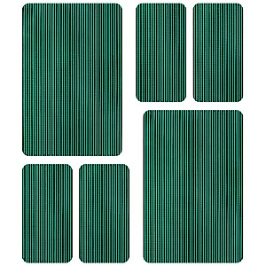 Lfutari 6pcs Swimming Pool Cover Repair Kit - Pool Safety Cover Patch Kit - Self-Adhesive Mesh Pool Cover Saver Patch Kit for Inground Safety Pool Cover (2pcs 12x8 inch+4pcs 4X8 inch)