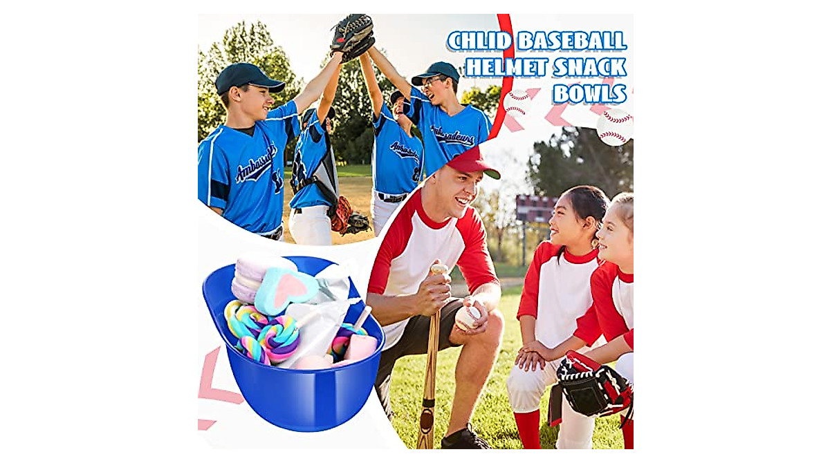 Mini Baseball Cap Snack Bowls - 18 Pack for Parties