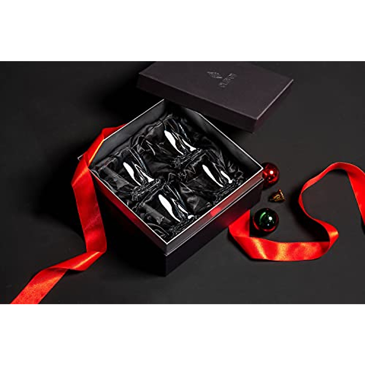 Premium Twist Design Whiskey Glasses - Set of 4 Whisky Glasses In Luxury Gift Box, 10oz Lead-Free Glasses, Great For Bourbon, Scotch, Old Fashioned Cocktails, Ideal For Men, Fathers, Sons, Boyfriends