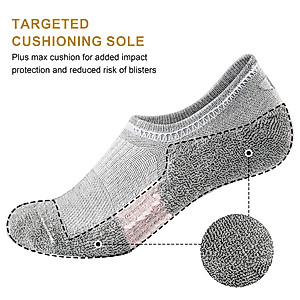 Amutost No Show Socks Womens Athletic cushion Ankle Footies Low Cut Socks 5-6 Pair