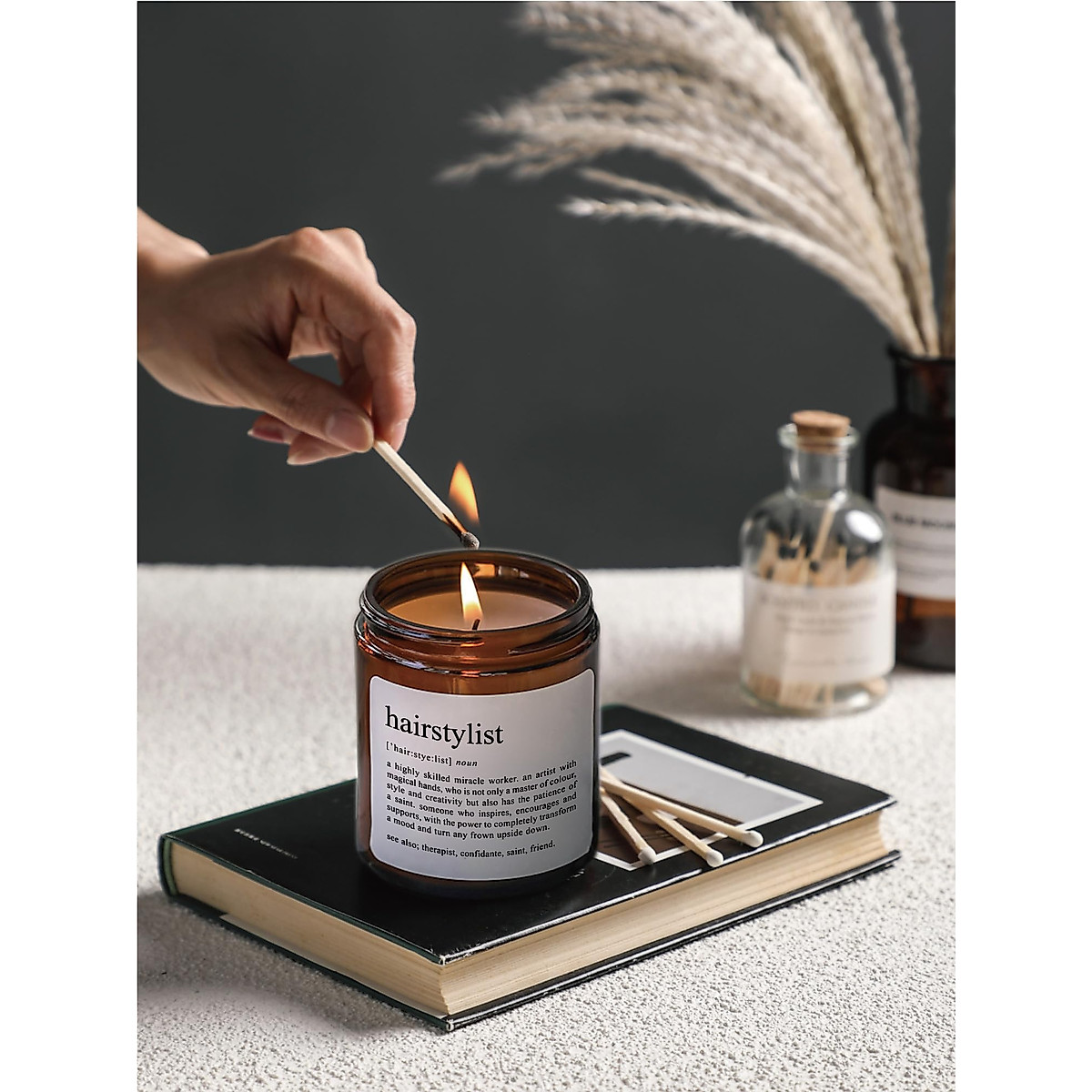 Hairstylist Gifts Idea, Hairdresser Gifts, Funny Hairstylist Candle for Women, Thank You Gifts for Hairstylist, Christmas Gifts Candle for Hairstylist, Hair Dresser, Sandalwood Rose Scented