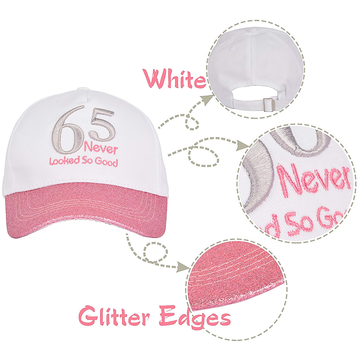 MEANT2TOBE 65th Birthday Gifts for Women, 65th Birthday Decorations for Women, 65th Birthday Baseball Cap,65 birthday Sash, 65th Birthday, 65th Birthday Party Supplies Gifts and Decorations