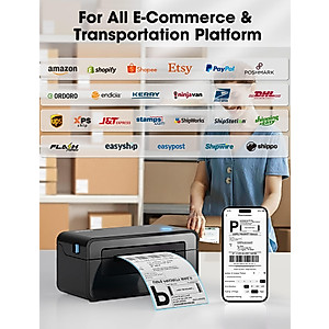 iDPRT Thermal Label Printer SP410 Thermal Shipping Label Printer, 4x6 Label Printer, Thermal Label Maker, Compatible with Shopify, Ebay, UPS, USPS, FedEx, Amazon & Etsy, Support Multiple Systems