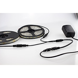 SIM&NAT 1 Female to 2 Male 5.5mm x 2.1mm DC Power Supply Splitter Cord, Y Splitter Adapter Wire, Y-Cable for Security CCTV Parking Camera, LED Strip Light, Pack of 2