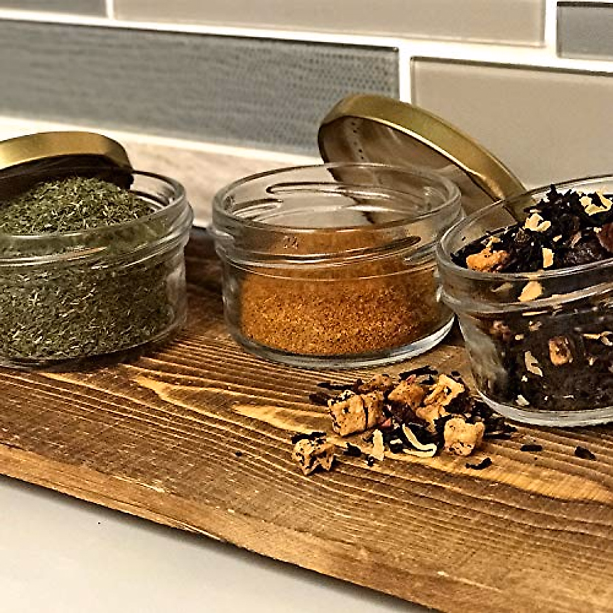 Caviar Line Small Mini Glass Jars With Tin Lids - 24 pack x 2 oz – All Purpose Empty Storage Jars