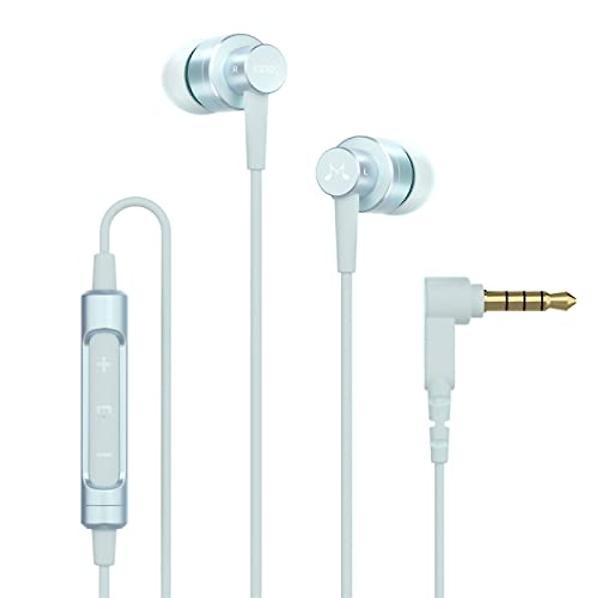 SoundMAGIC ES30C Wired Earbuds with Microphone Noise Isolating in Ear Headphones HiFi Sound Earphones Comfortable Fit Blue
