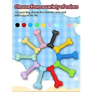 Patchy's Pets Puppy and Dog Toothbrush Dental Chew Toy Bone, Teeth Cleaning, Teething, Soft Flexible Durable Rubber Dog Toys, Small Treat Holder, Puppy and Small Breeds, Non Toxic (Yellow)