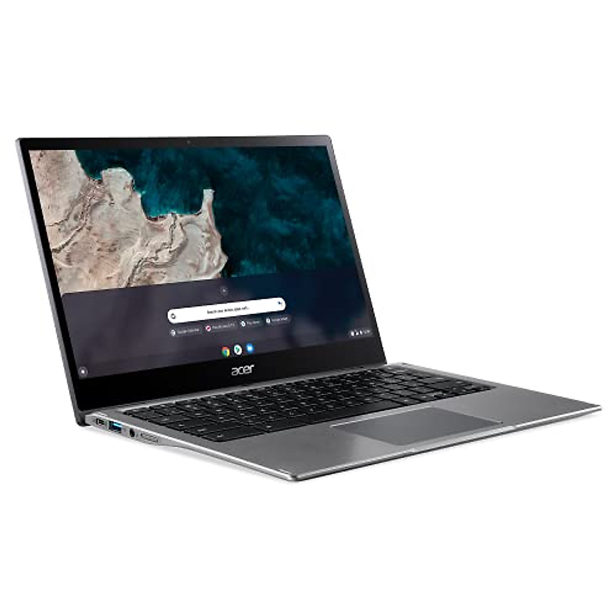 Acer Chromebook Spin 513 Convertible Laptop | Qualcomm Snapdragon 7c | 13.3" FHD IPS Touch Corning Gorilla Glass Display | 4GB LPDDR4X | 64GB eMMC | WiFi 5 | Backlit KB | Chrome OS | R841T-S4ZG, Gray
