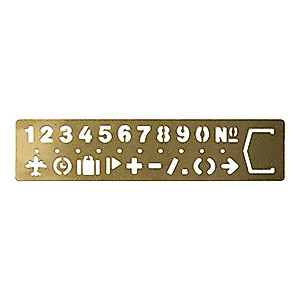 Midori Brass Template Bookmark, Number (42168006)