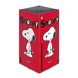 Head Case Designs Officially Licensed Peanuts Snoopy Character Graphics Vinyl Sticker Gaming Skin Decal Cover Compatible With Xbox Series X Console