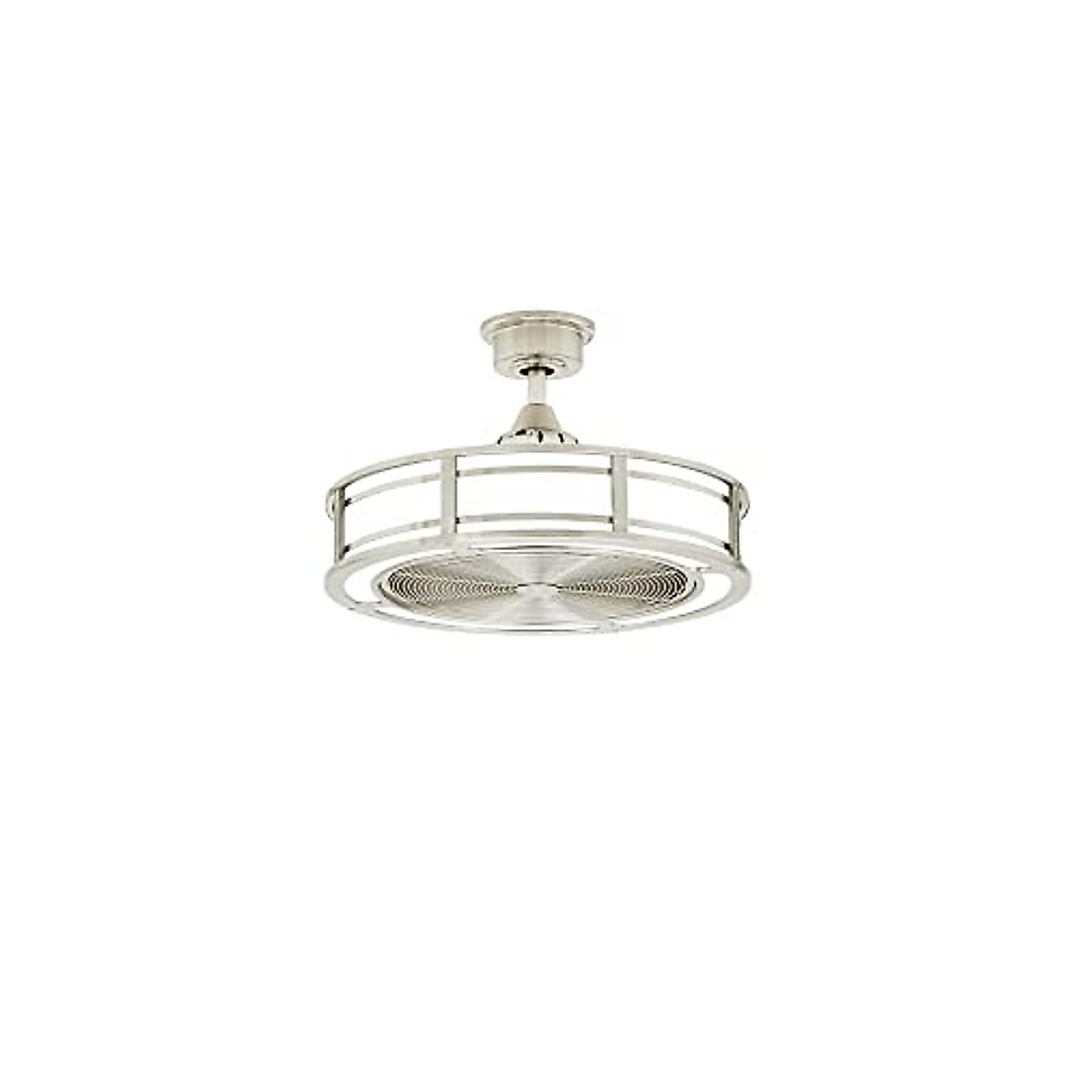 Home Decorators Collection Brette II 23 in. LED Indoor/Outdoor Brushed Nickel Ceiling Fan with Light and Remote Control