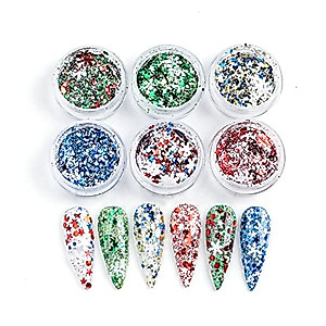 1 Set Nail Flakes Decorative Shining Visual Effect Glitter Sequins Nail Art Tips DIY Manicure Gadget Nail Supplies B