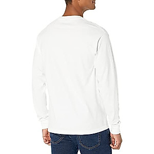 Hanes Men's Long Sleeve Beefy-T Shirt, White, X-Large (Pack of 2)
