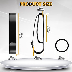 Manesi Duty Belt Key Holder, Superior Key Ring Holder, Upgraded Quick Release Belt Key Clip with Keyrings for Police, Law Enforcement and Workers